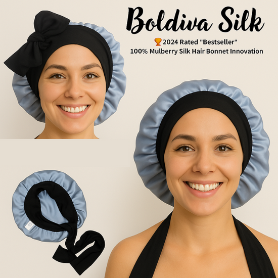 Silk hair bonnet, Boldiva silk night caps for sleeping, curly hair ...