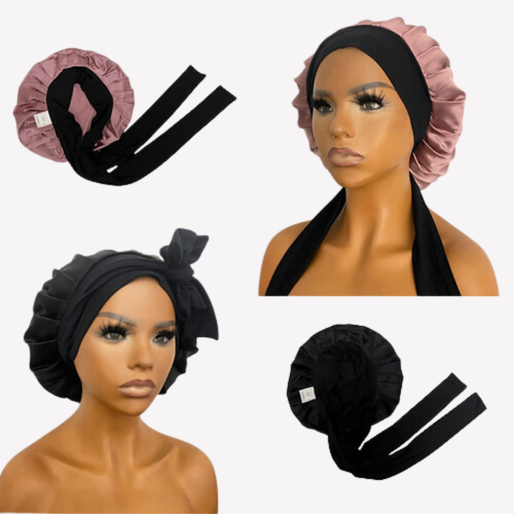 Silk hair bonnet, Boldiva silk night caps for sleeping, curly hair ...